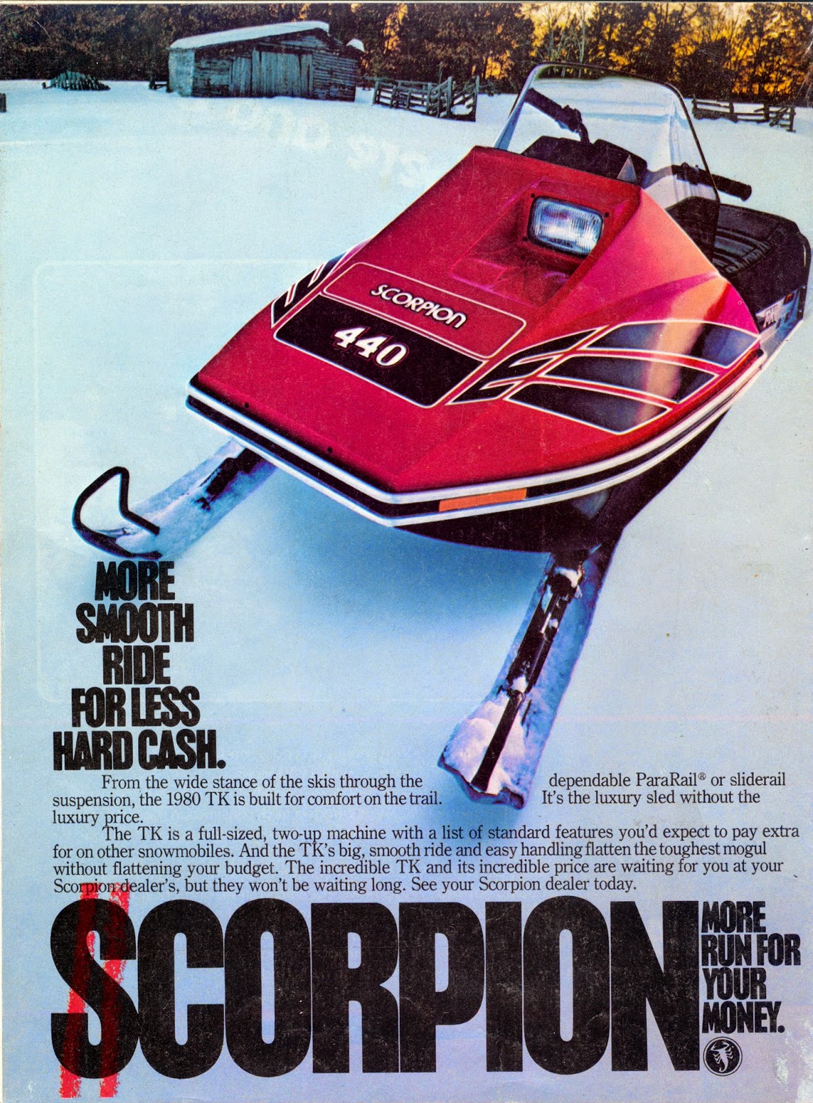 CLASSIC SNOWMOBILES OF THE PAST: 1980 SCORPION TK