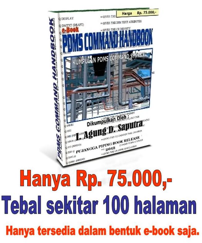 CERITA PIPING, BUKU DAN KOPI: JUAL BUKU PDMS COMMAND HANDBOOK