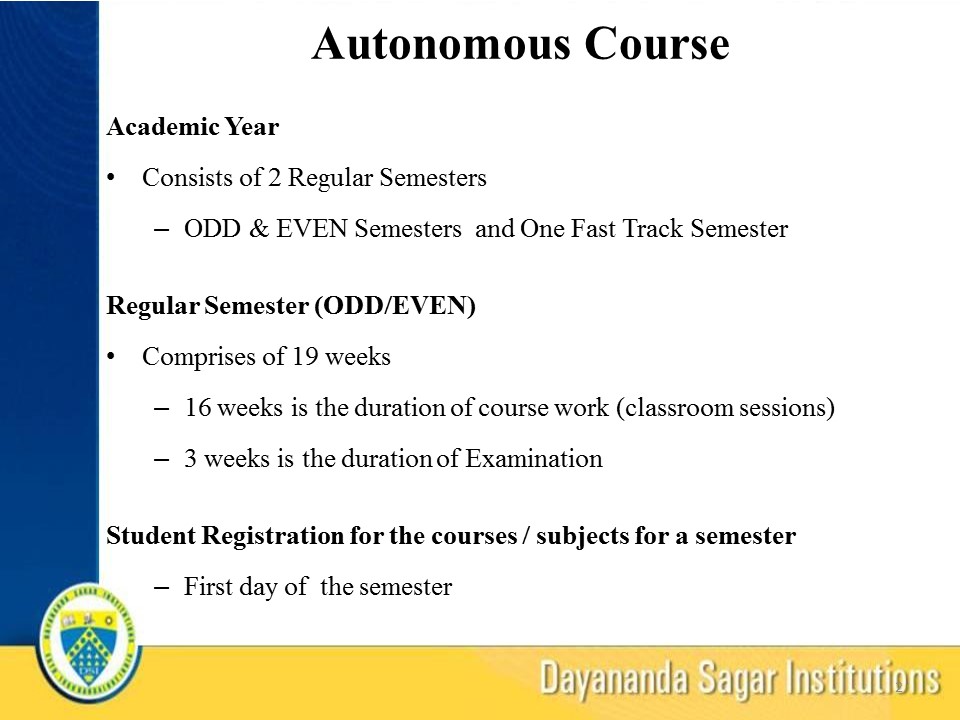 DSCE Autonomous Examination Guidelines