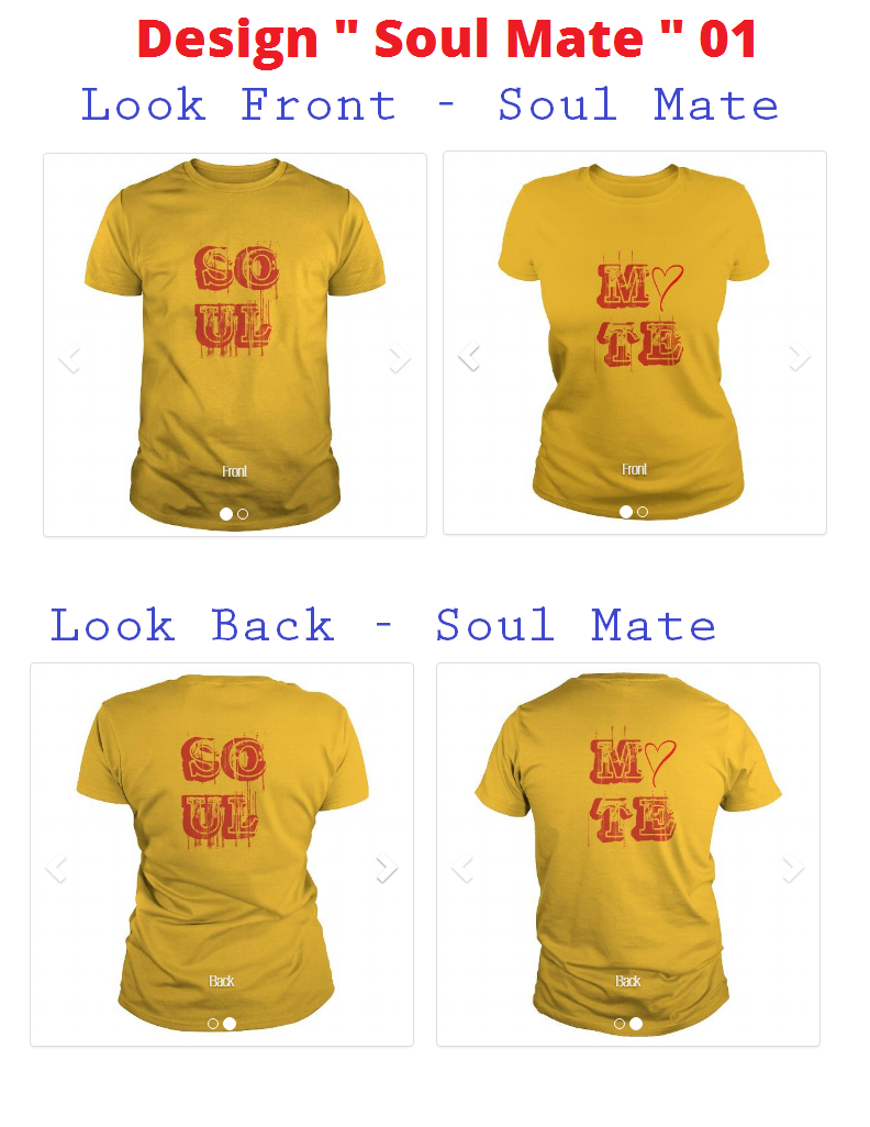 Soul mate - Couple Shirts Design 01