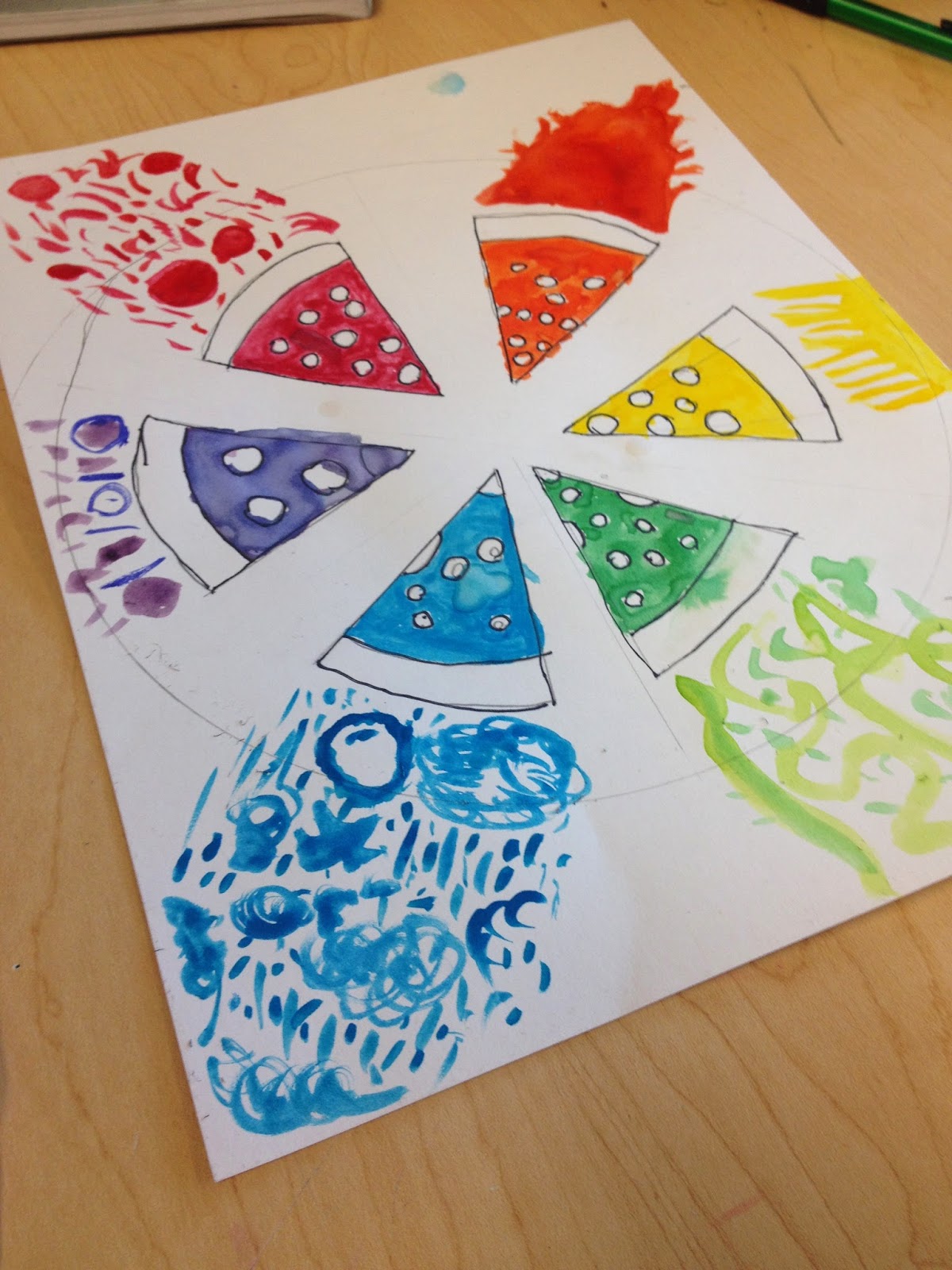 come to the Art side: Monday Mayhem: Radial Symmetry Color Wheel!