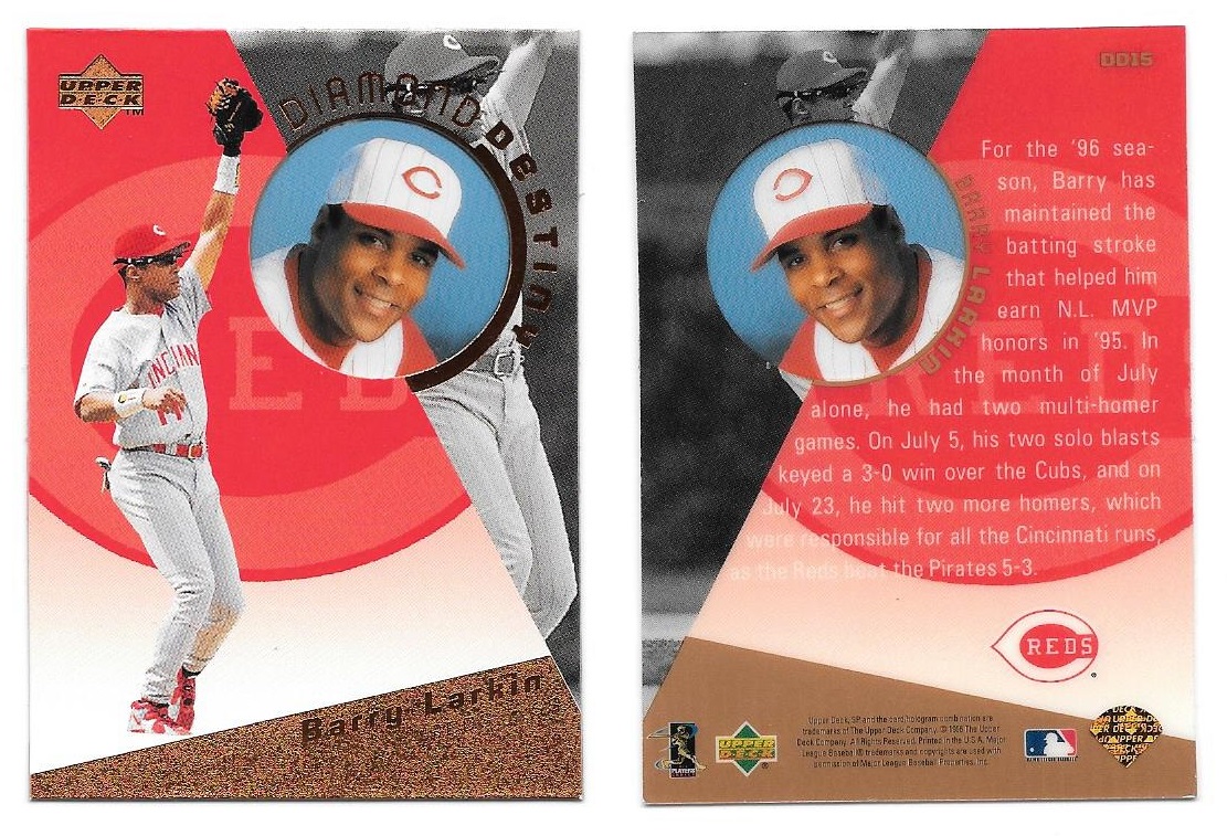 Barry Larkin Collection 454 1996 Upper Deck Dd15 Diamond Destiny
