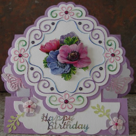 stitchakeepsake: Birthday Card for Sharon