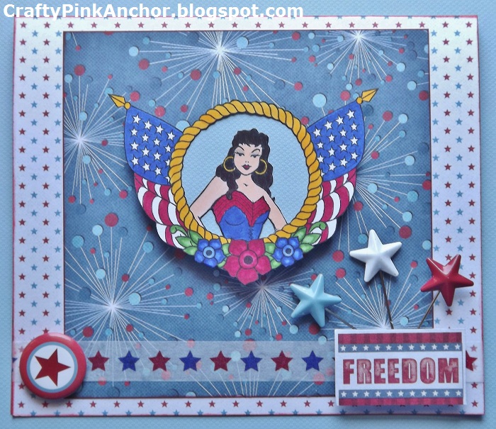 Crafty Pink Anchor: Freedom Card