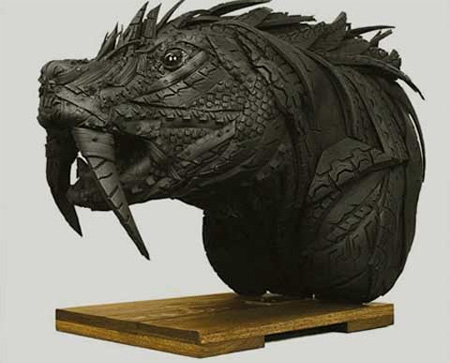 Fresh Pics: Stunning Animal Sculptures Made of Car Tires