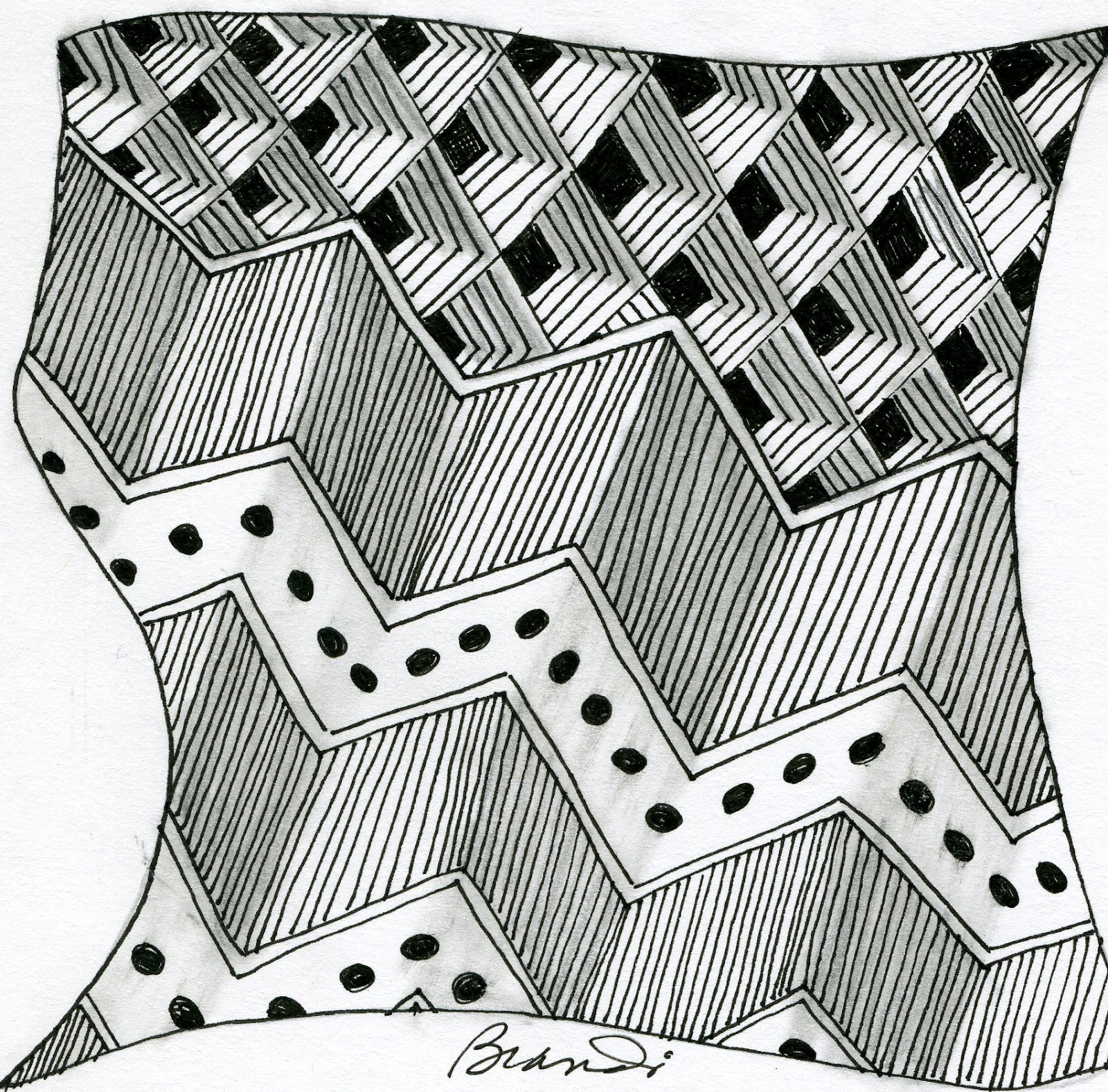 Brandi Cooper Studio: Zentangle Practice pieces