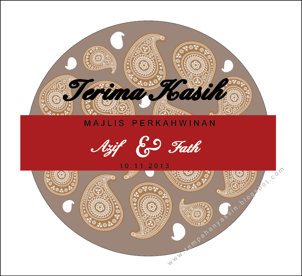 Tempahan Yassin Untuk Majlis Anda : TQ tag wedding (perkahwinan)