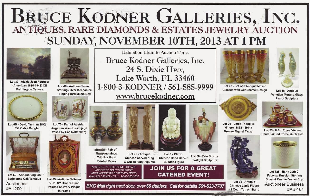 BRUCE KODNER AUCTION GALLERIES: November 2013
