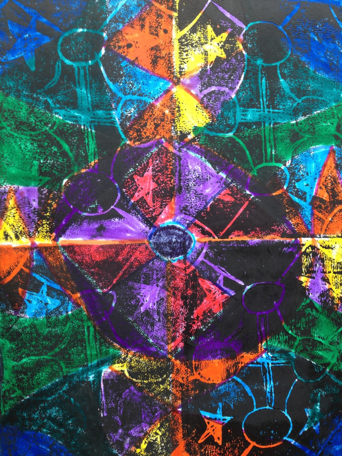 Art With A Smile: 4th/5th Radial Symmetry Printmaking