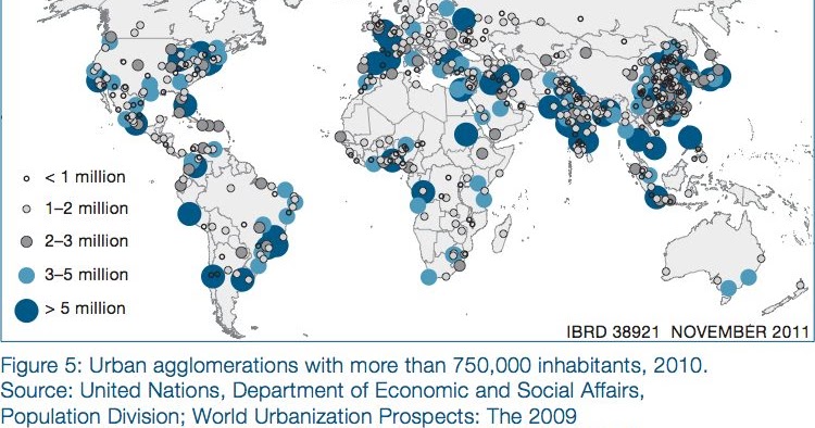 Maximizing Progress: Big Cities ~ Global Map of Urban Agglomerations...