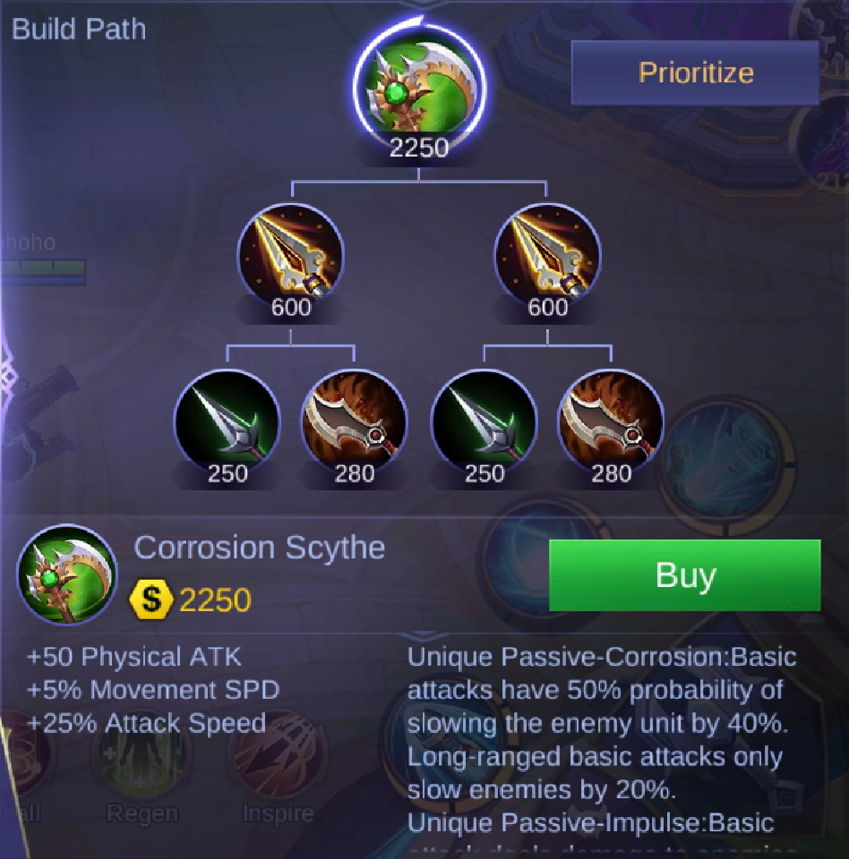 All Attack Items in Mobile Legends Bang Bang Season 9