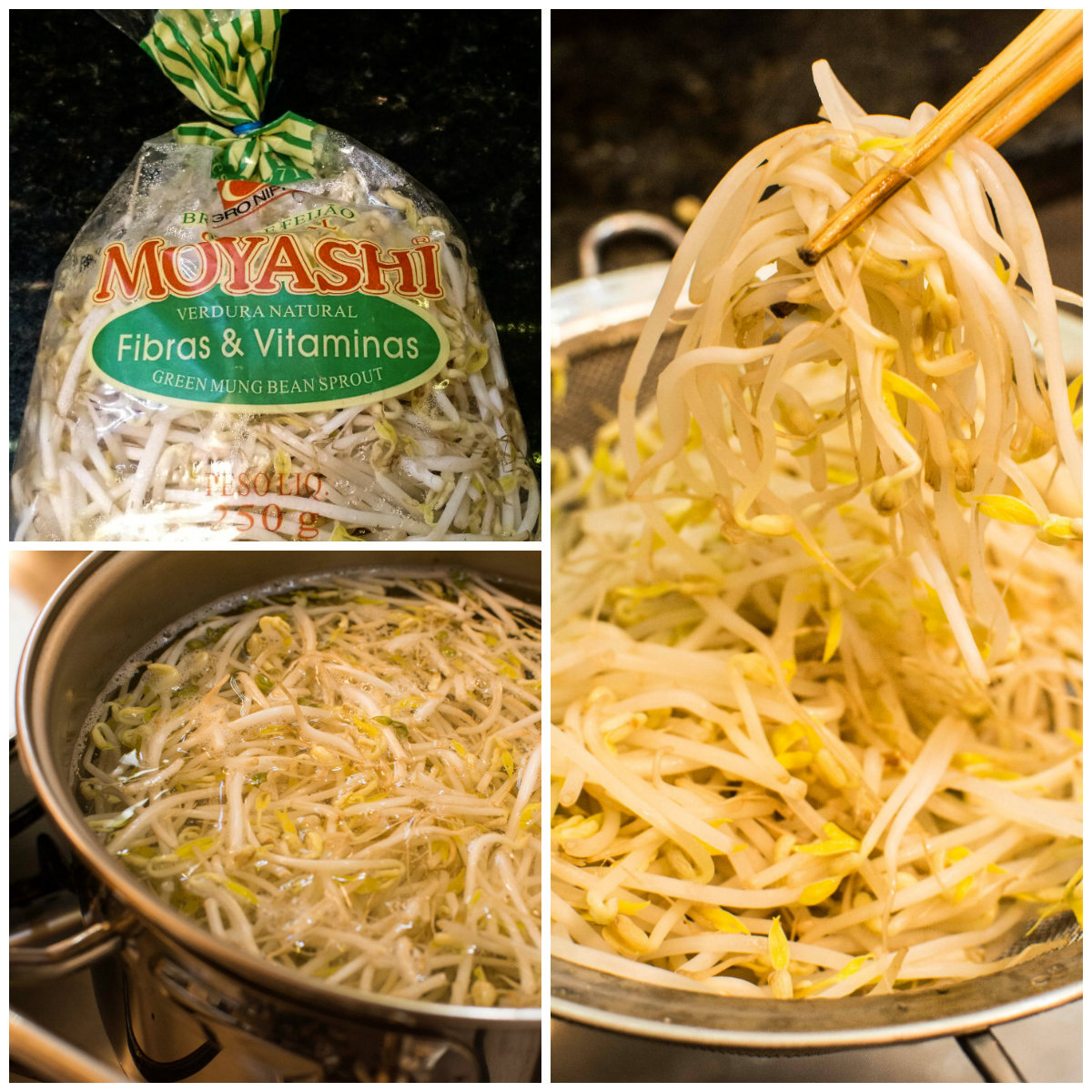 Salada de Moyashi com Pepino