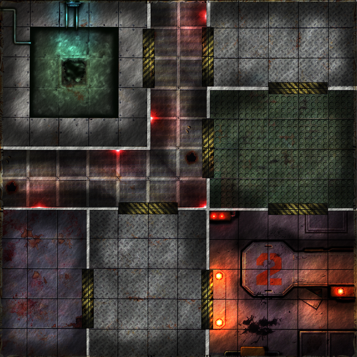 Free dungeon tiles to print: Remake Space Crusade par Camus
