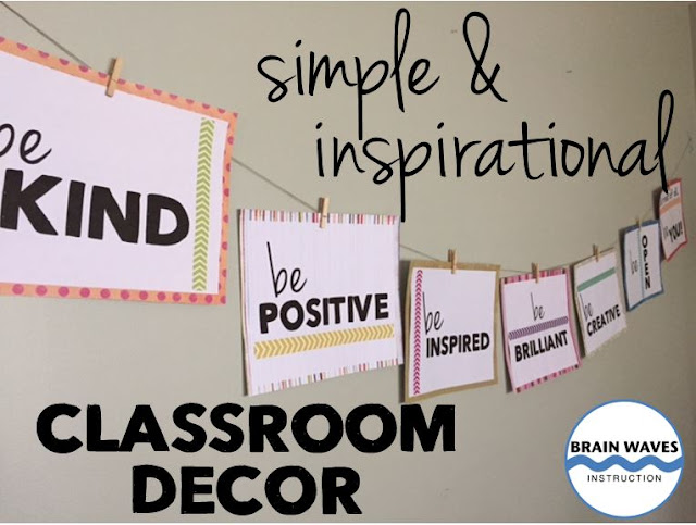 Brain Waves Instruction: Simple Classroom Decor - Free Motivational ...