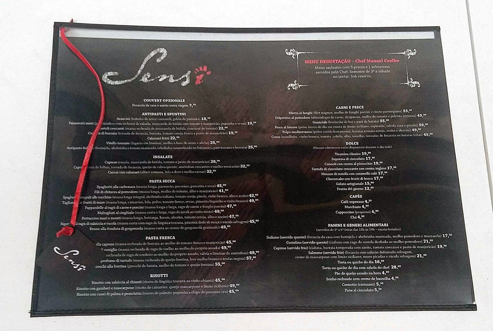 Novas da SG1 - veja mais na www.sg1.com.br: Sensi Restaurante - Cardápio