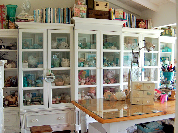 Summerland Cottage Studio: Shelves and collections