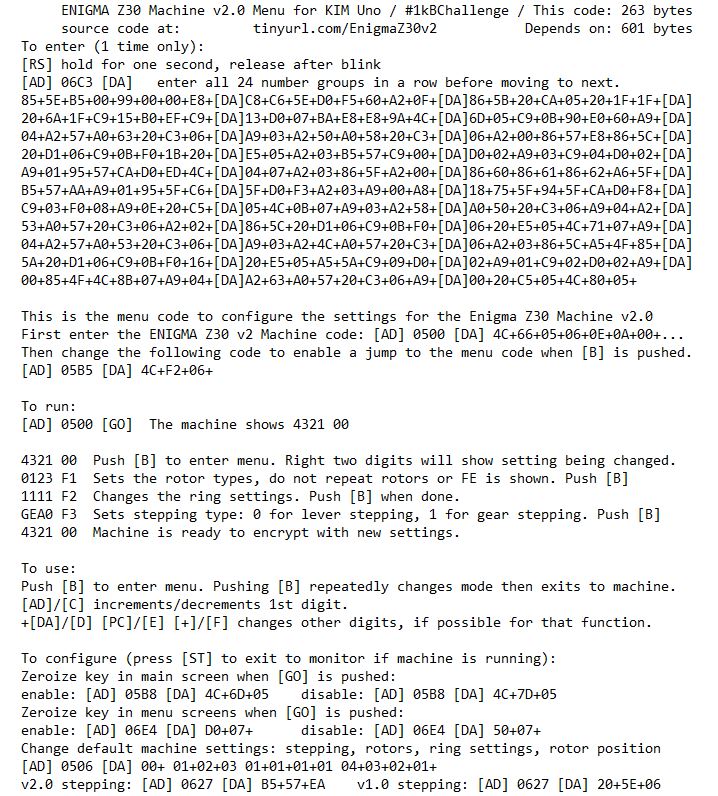 Arduino Enigma Machine Simulator : Enigma Z30 Machine Simulator v2.0 Released