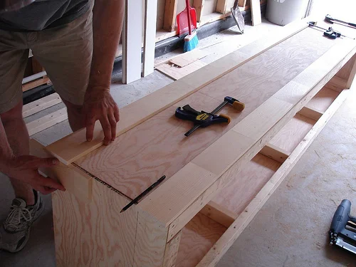 How To Build An Outdoor Bench (L-Shaped) - Rambling Renovators