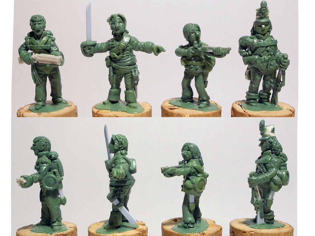 95th Rifles character figures, sculpted