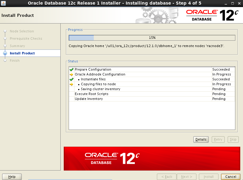 Adding new node to 12c RAC Cluster