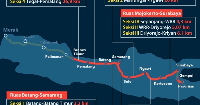 Gambar Peta Jalur Jalan Daendels / Peta Jalur Mudik Darat 2018, serta ...