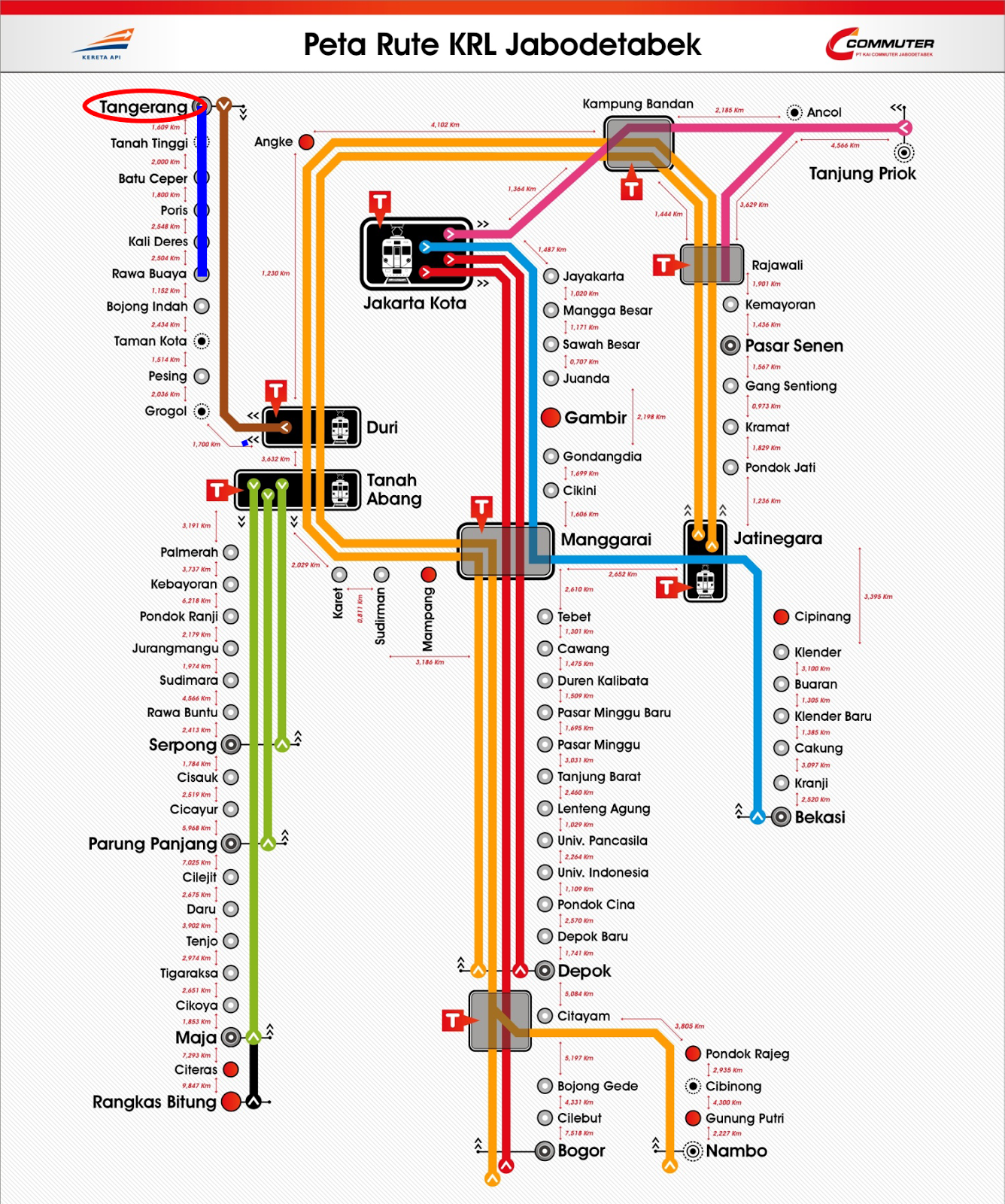 Rute Commuter Line Dari Stasiun Rawa Buaya Ke Bogor Bekasi Bsd Dan