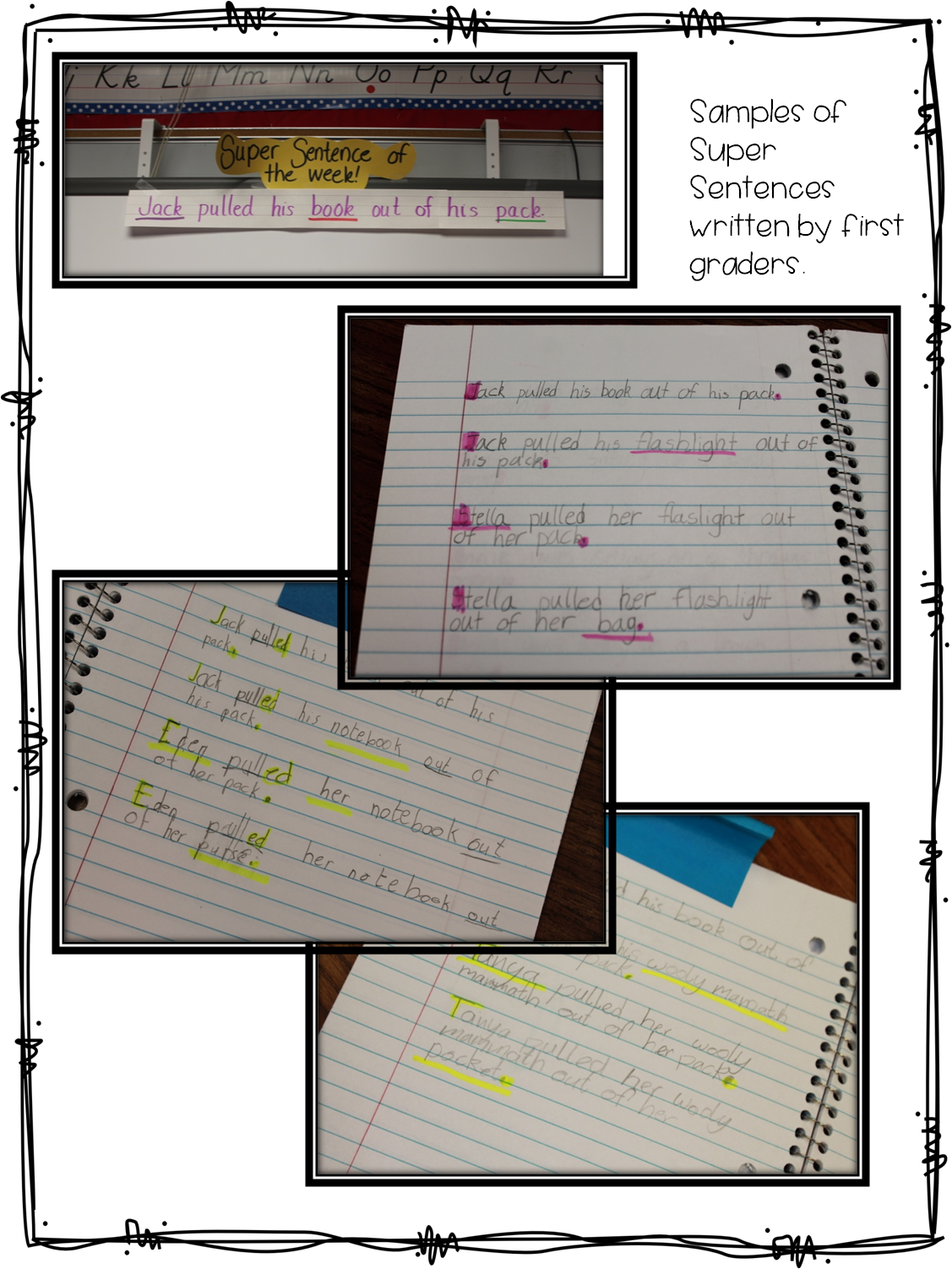 First Grade Wow: SUPER SENTENCES! (Mentor Sentences, Sentence Imitating ...
