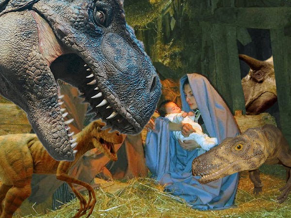 Buster's Blog: Mary And Joseph Rode To Bethlehem On A Dinosaur