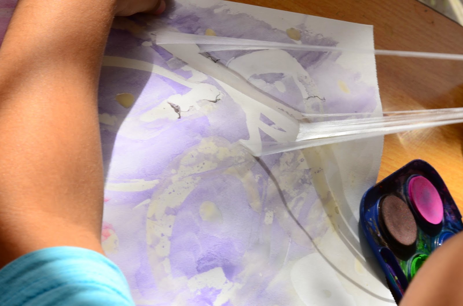 Practical Mom: Preschooler Art With Watercolor Masking Fluid