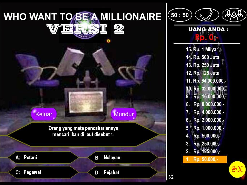 Download Game Milioner 2 - Bahasa Indonesia - Curut Gamesoft