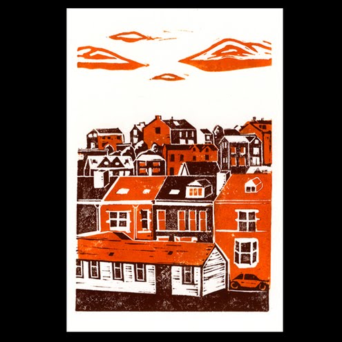 Hello, freckles: James Green lino prints