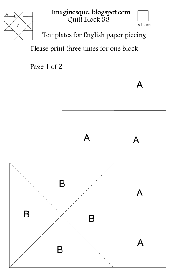 Imaginesque: Quilt Block 38: Pattern & Templates
