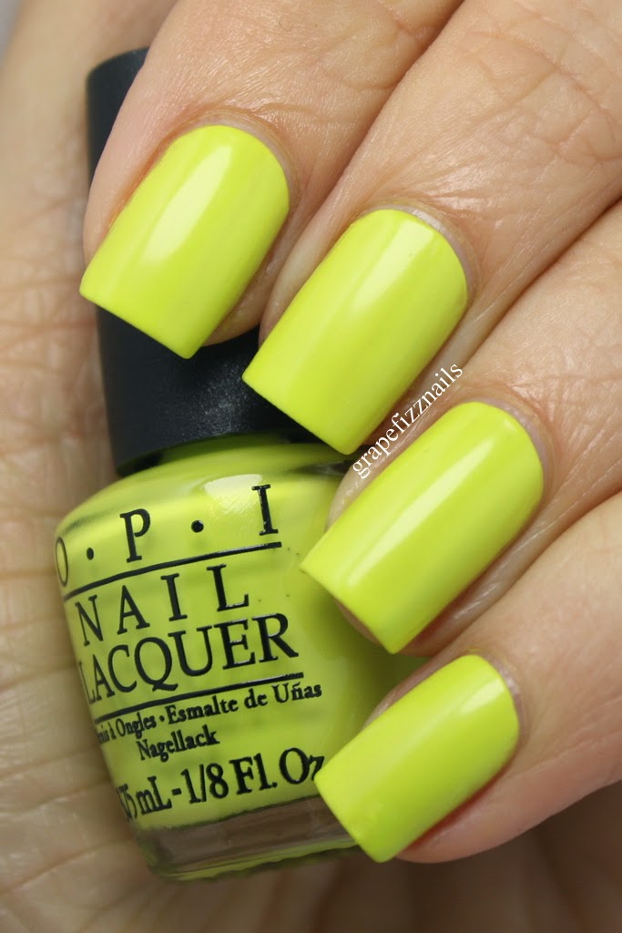 Grape Fizz Nails: OPI Little Bits of Neon, Summer 2014 Collection