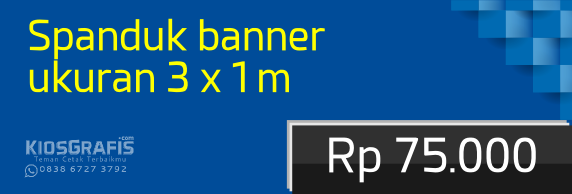 Cetak Spanduk Banner 3 x 1 M