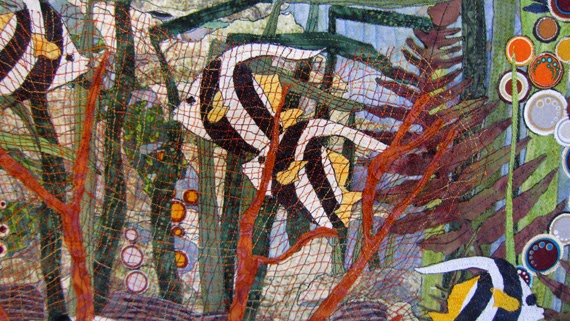 Barbara Strobel Lardon Art quilts: UNDER THE SEA