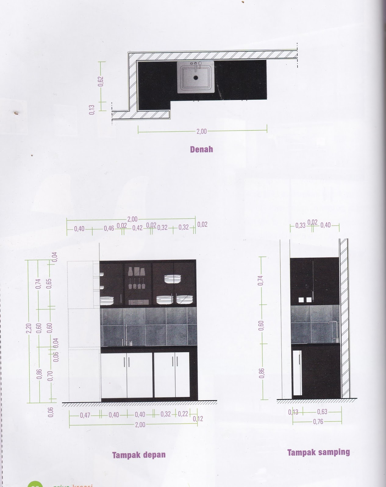 desain kitchen set warna coklat elegan 4,95 juta untuk dapur mungil ...