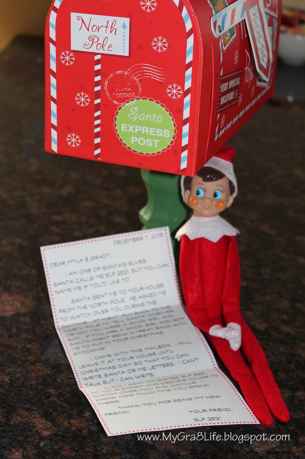 My Gra 8 Life: How to Create a Mailbox and Letter for Your Elf on the Shelf