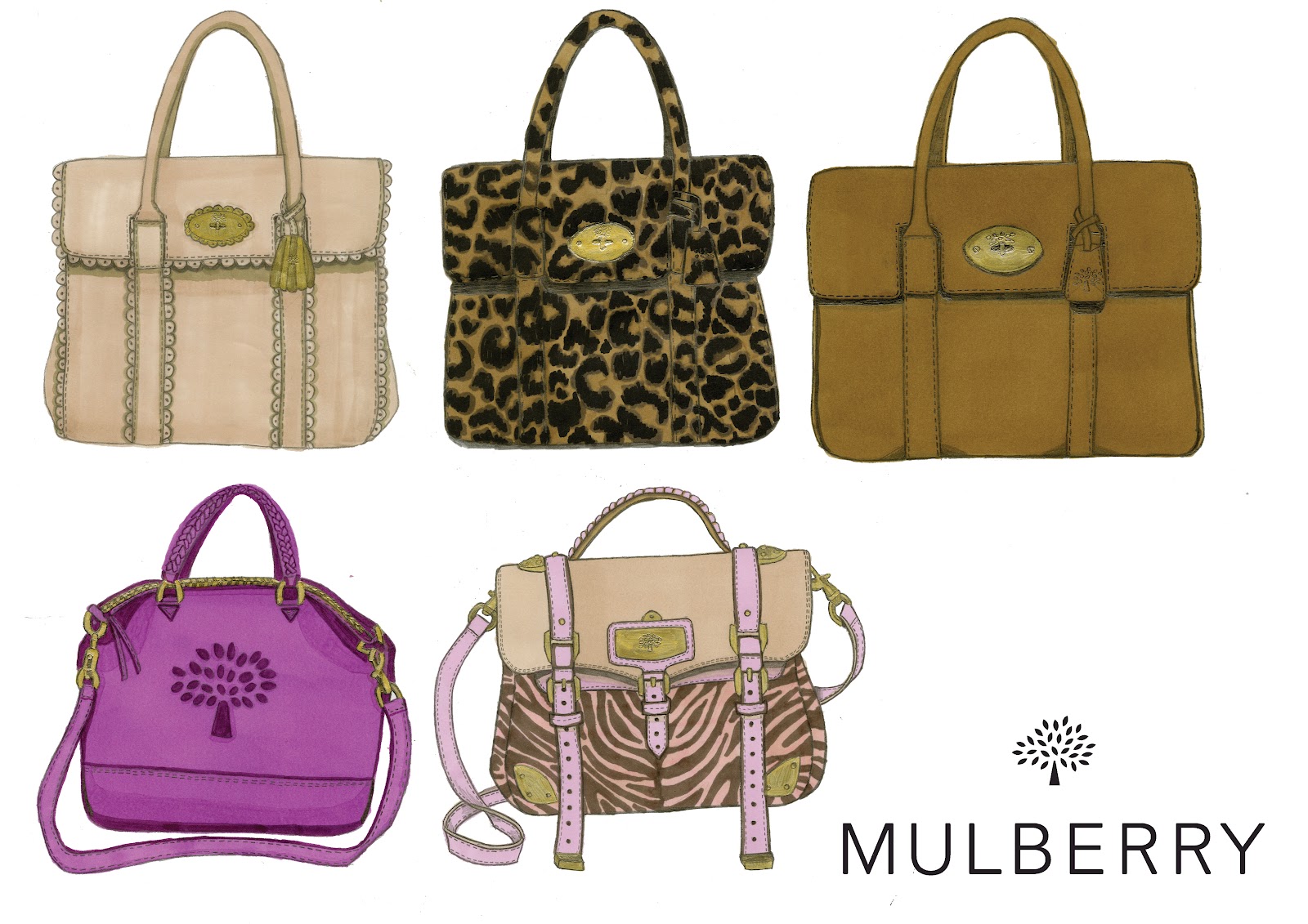 Jen Prior Illustration: Mulberry Poster