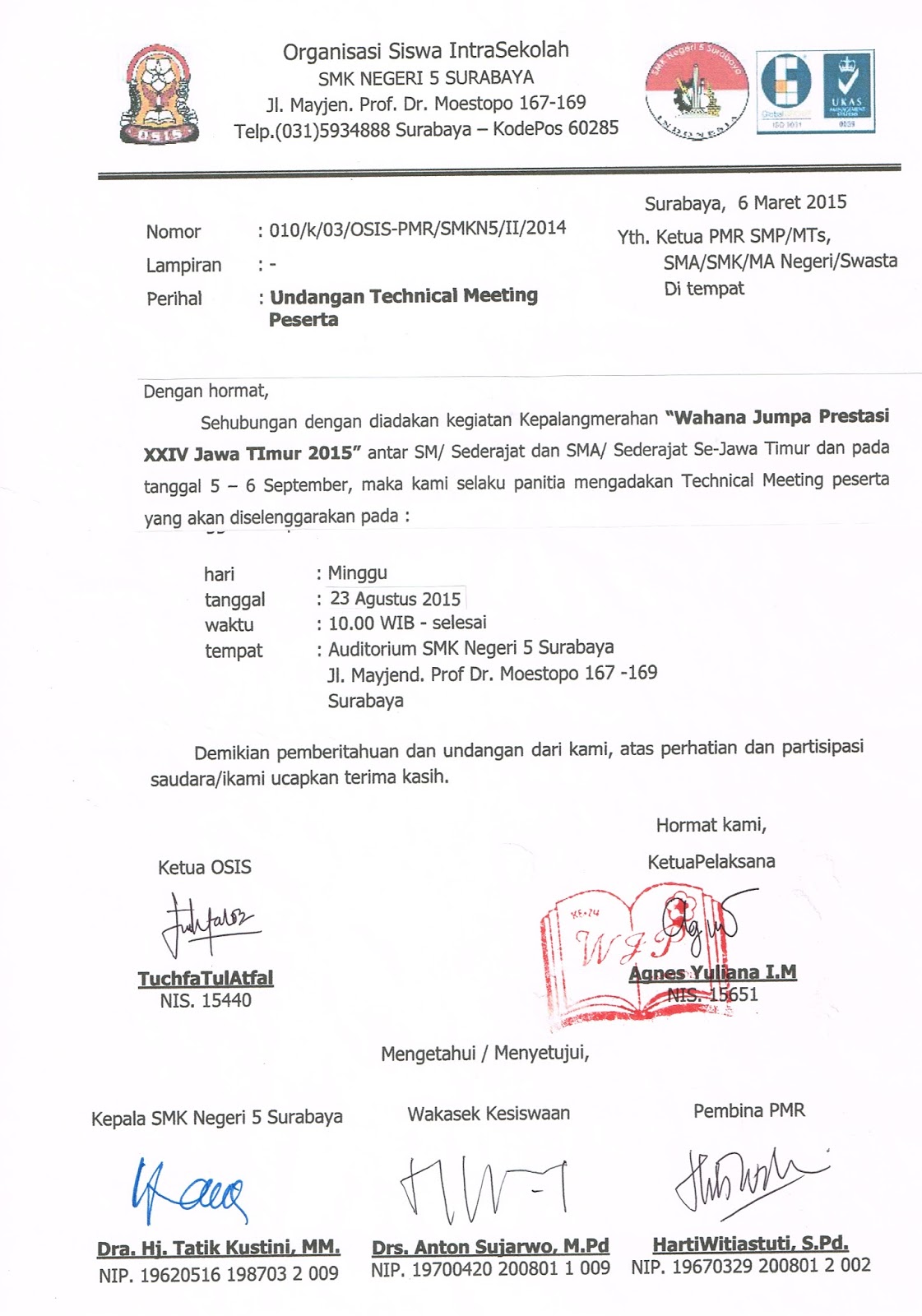 Contoh Surat Undangan Teknikal Meeting | Contoh Semua Jenis Surat Undangan