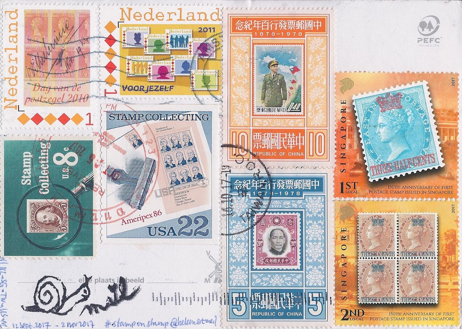 nog meer post!: Sunday Stamps: 'P' is for Postzegel