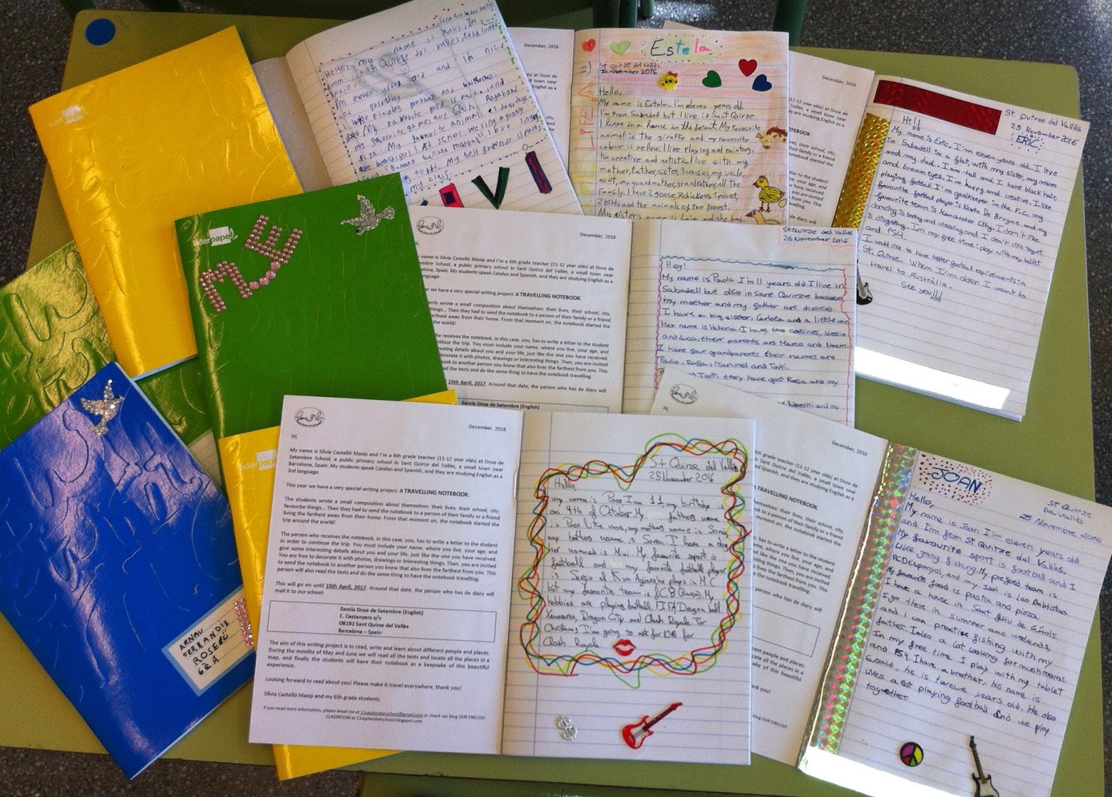 11 September School: PROJECT: Travelling Notebooks - Year 6