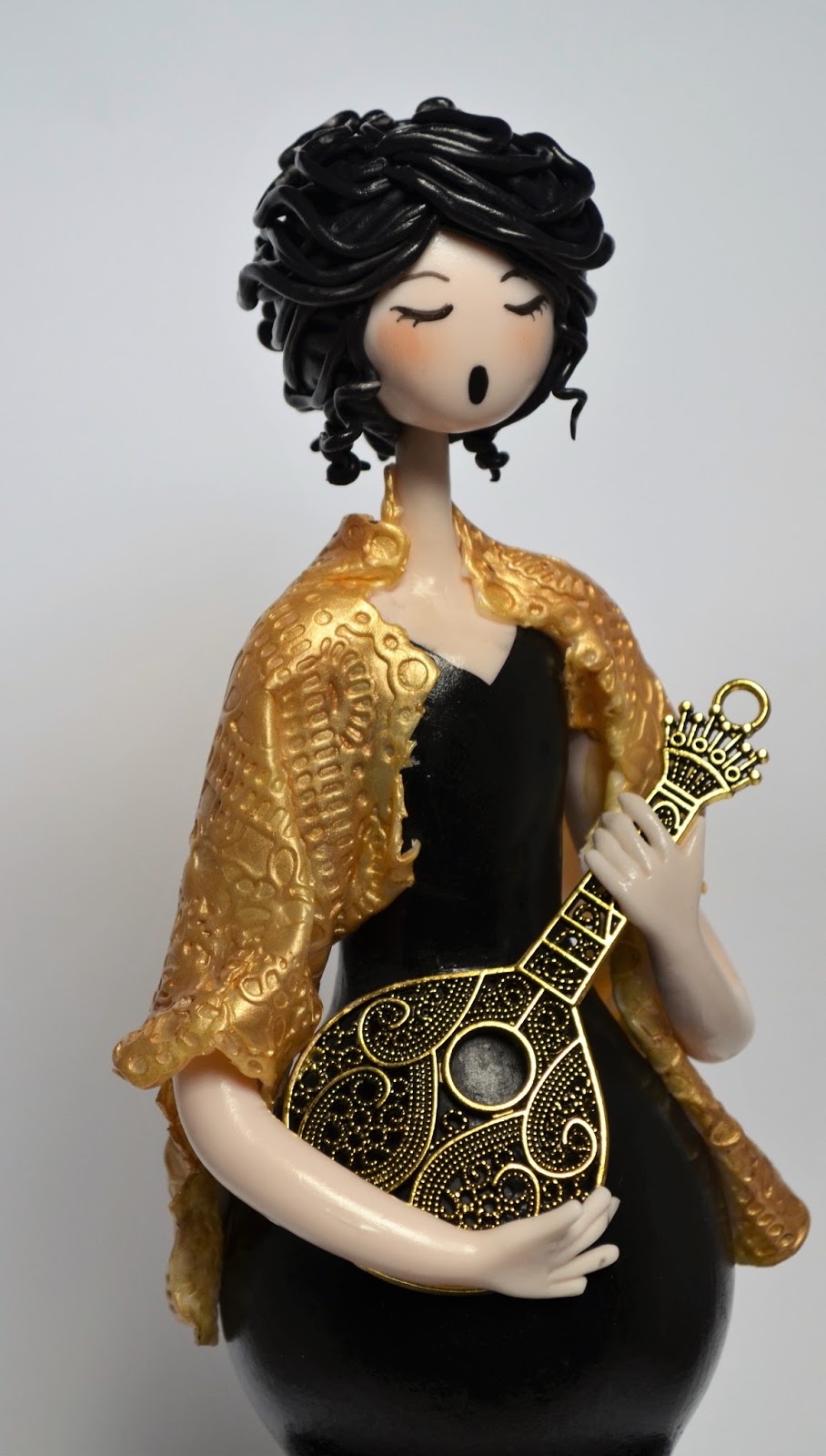 Cabaça e arte: Fadista (32 cm)