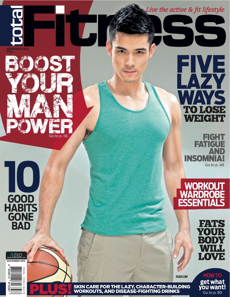 Xian Lim Hot on the Cover of Total Fitness November 2012 Issue | BIDA ...