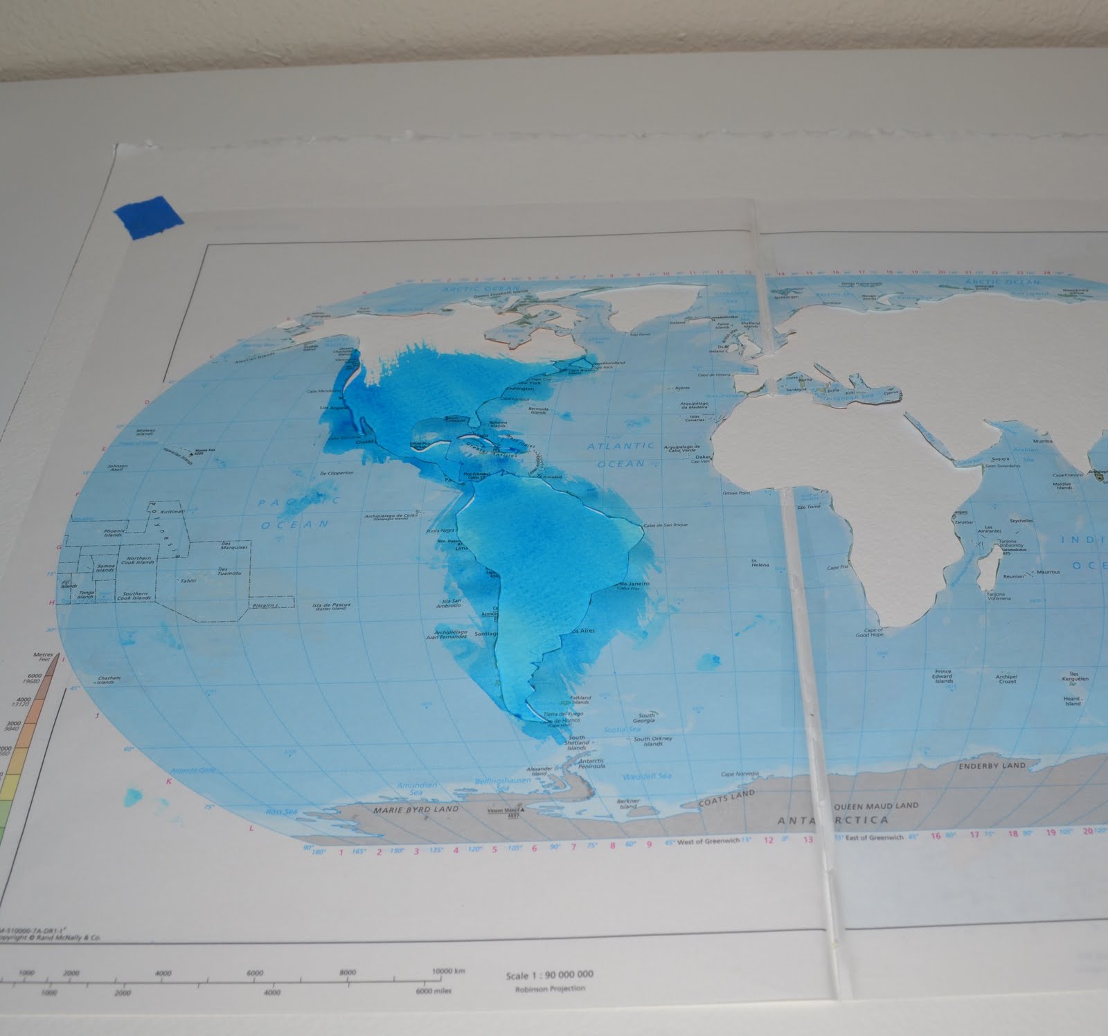 Real Life, One Day at a Time: watercolor map