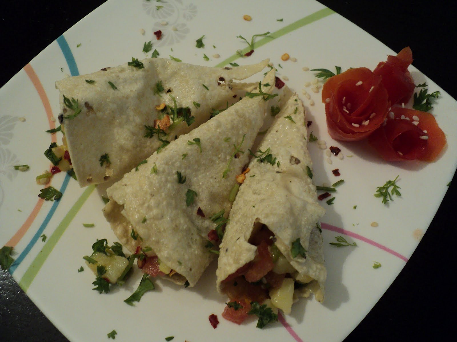 Oriyarasoi - The cosmopolitan Odia's Kitchen !: Masala Papad Cones