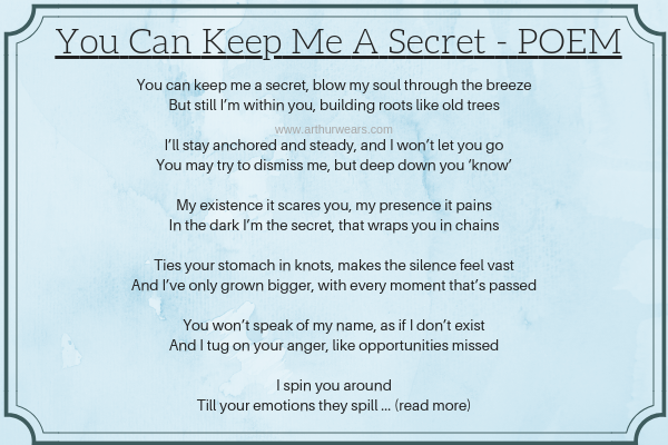 Arthurwears: You Can Keep Me A Secret - POEM