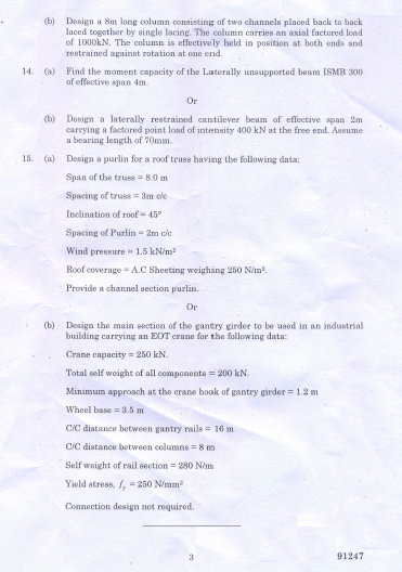 CE2352 Design of Steel Structures November / December 2014 Question ...