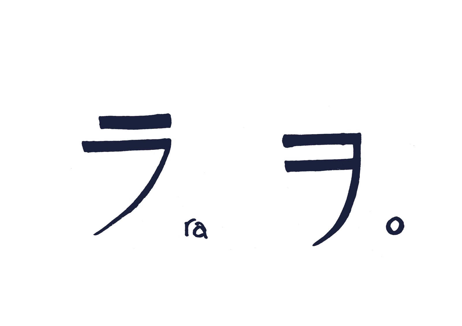 My Sketchblog: Learning Japanese-Katakana-RA and O