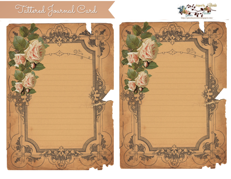 glenda's World : Tattered Journal Cards