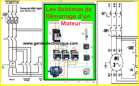 Toutes les schémas de démarrage d'un moteur asynchrone - génie électronique